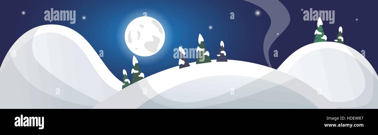 Snow night horizon Stock Vector Images - Alamy