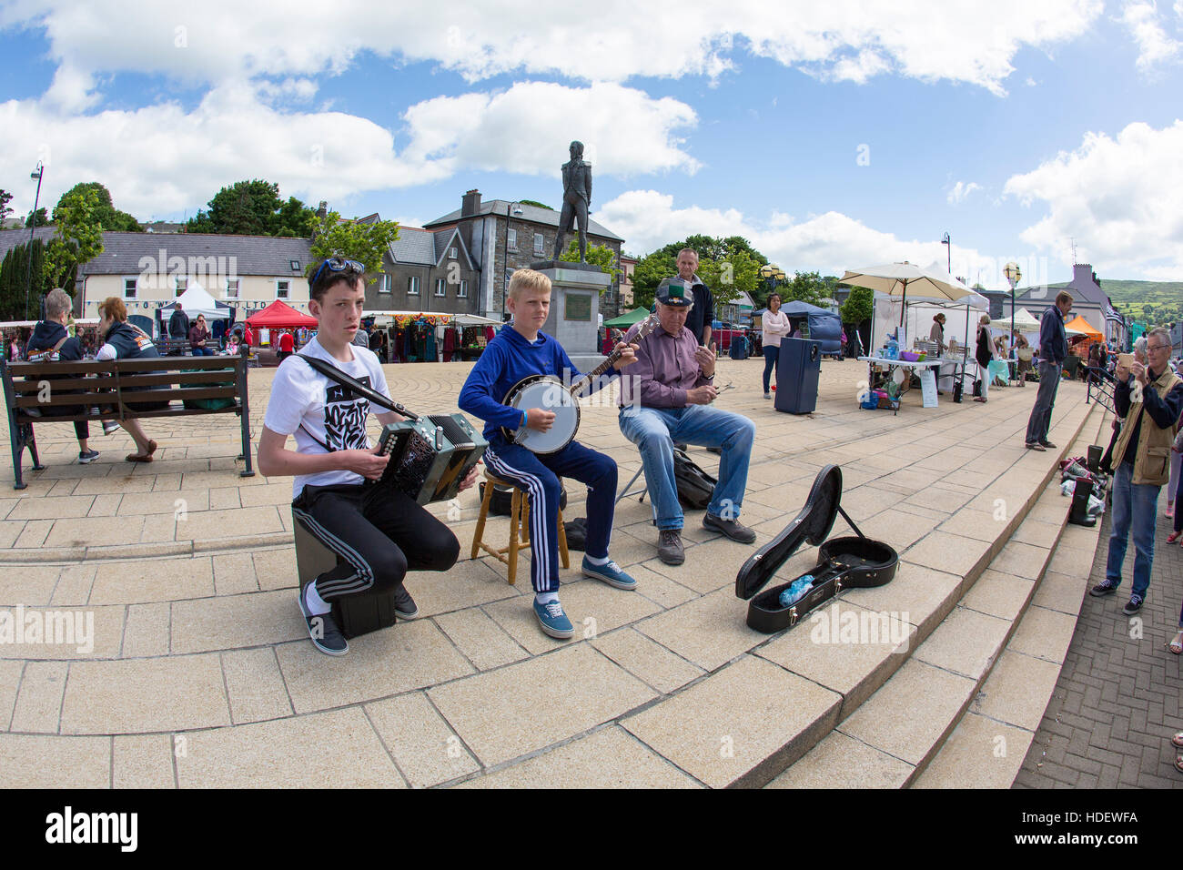 young buskers bantry ireland west cork ireland Stock Photo - Alamy