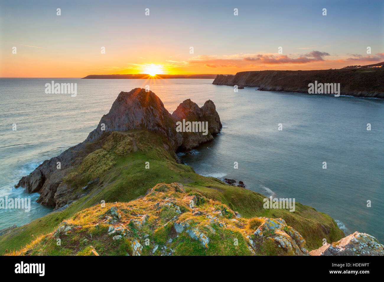 Three Cliffs Bay, Gower, Wales, UK Stock Photo - Alamy