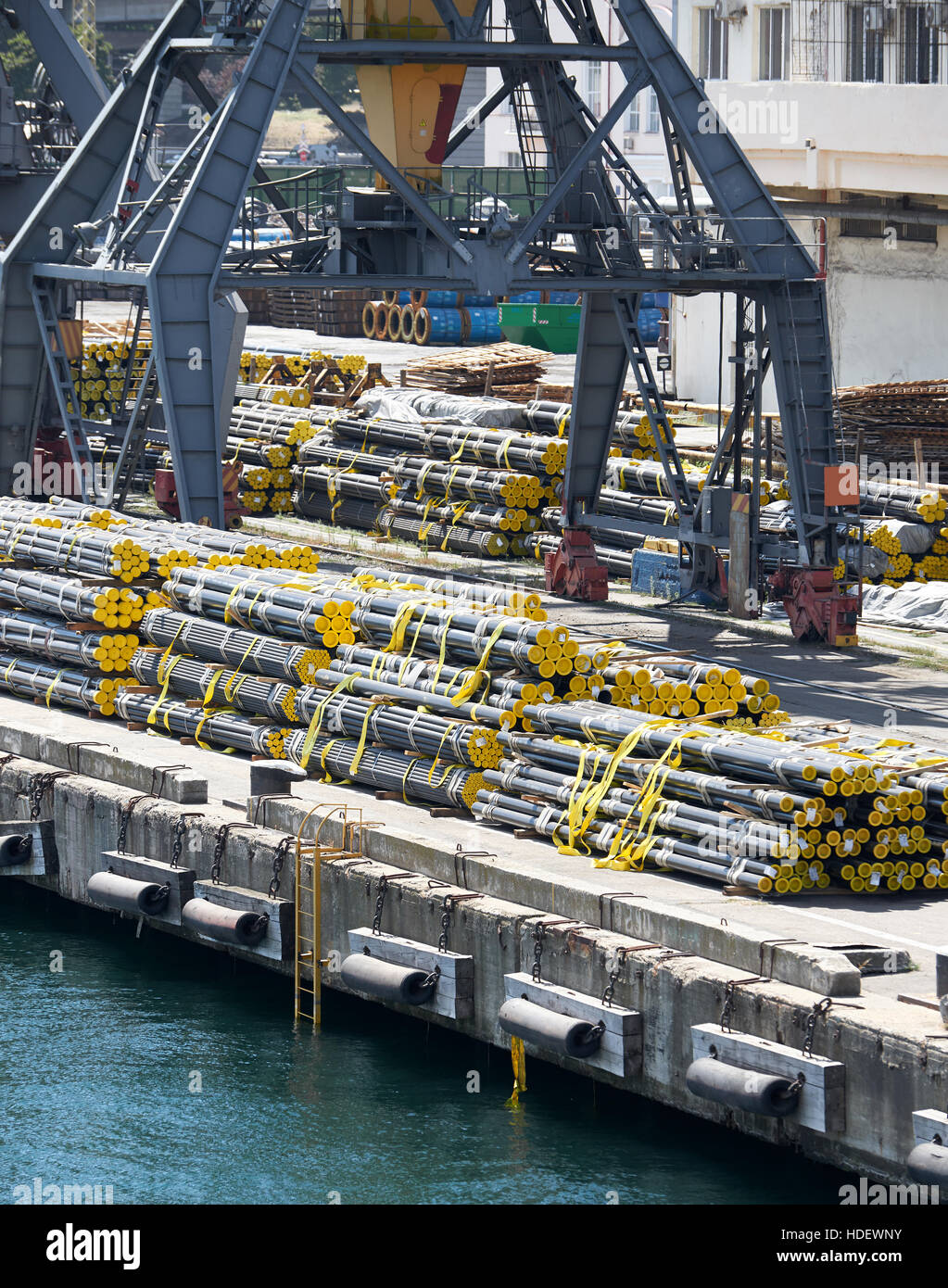 New pipes in the industrial port hi-res stock photography and images ...