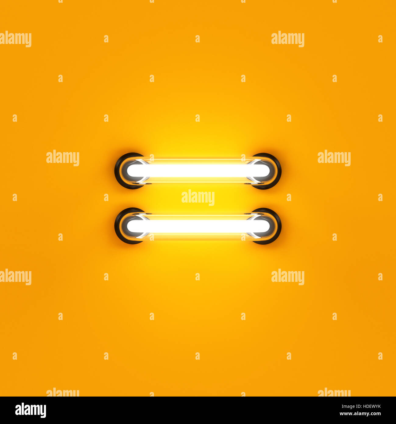 Neon light digit alphabet equal mark sign font. Neon tube letter glow ...