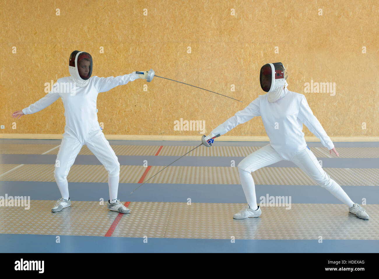 fencers doing the drill Stock Photo - Alamy