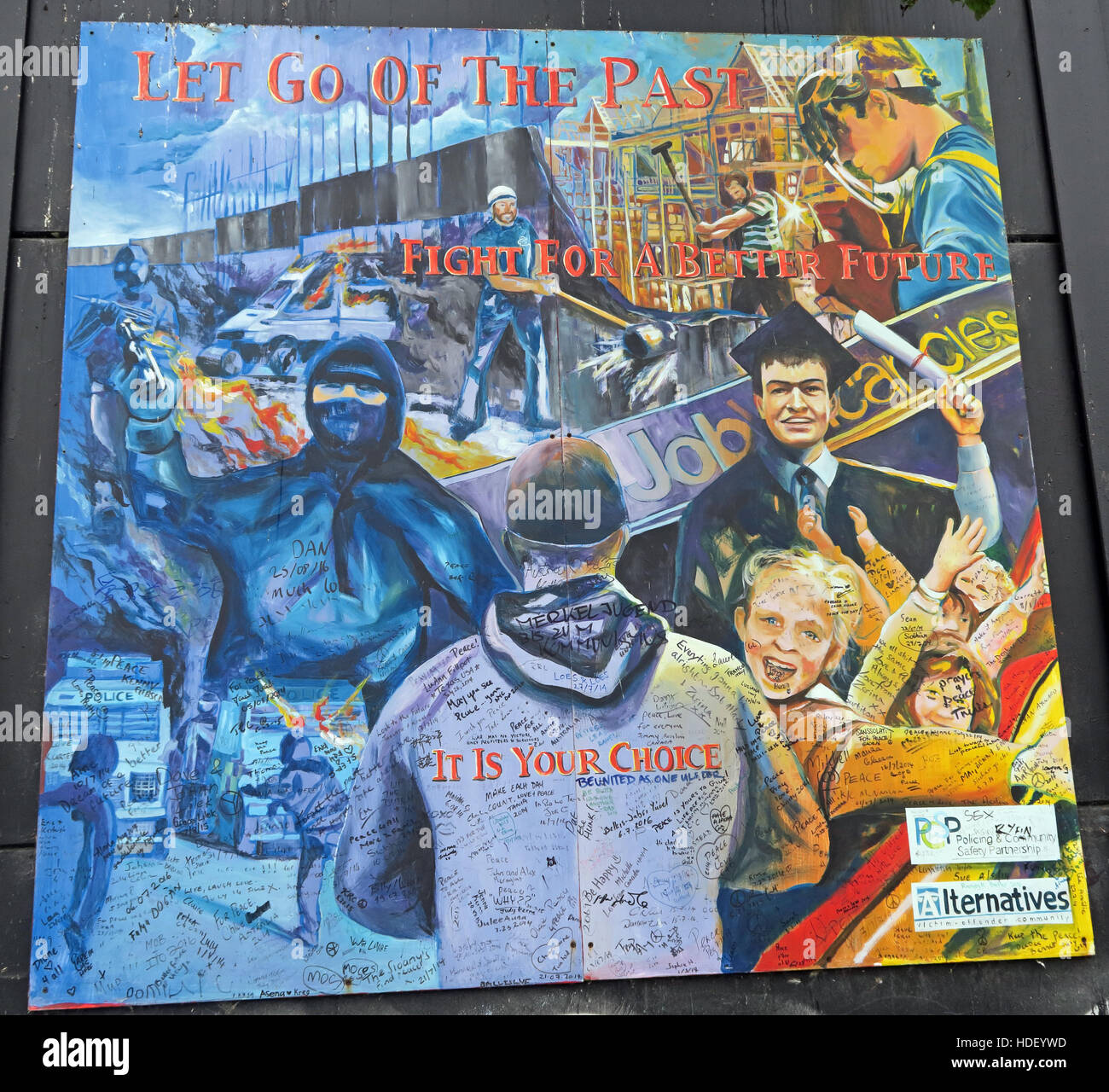 Let go of the past - International Peace Wall,Cupar Way,West Belfast ...