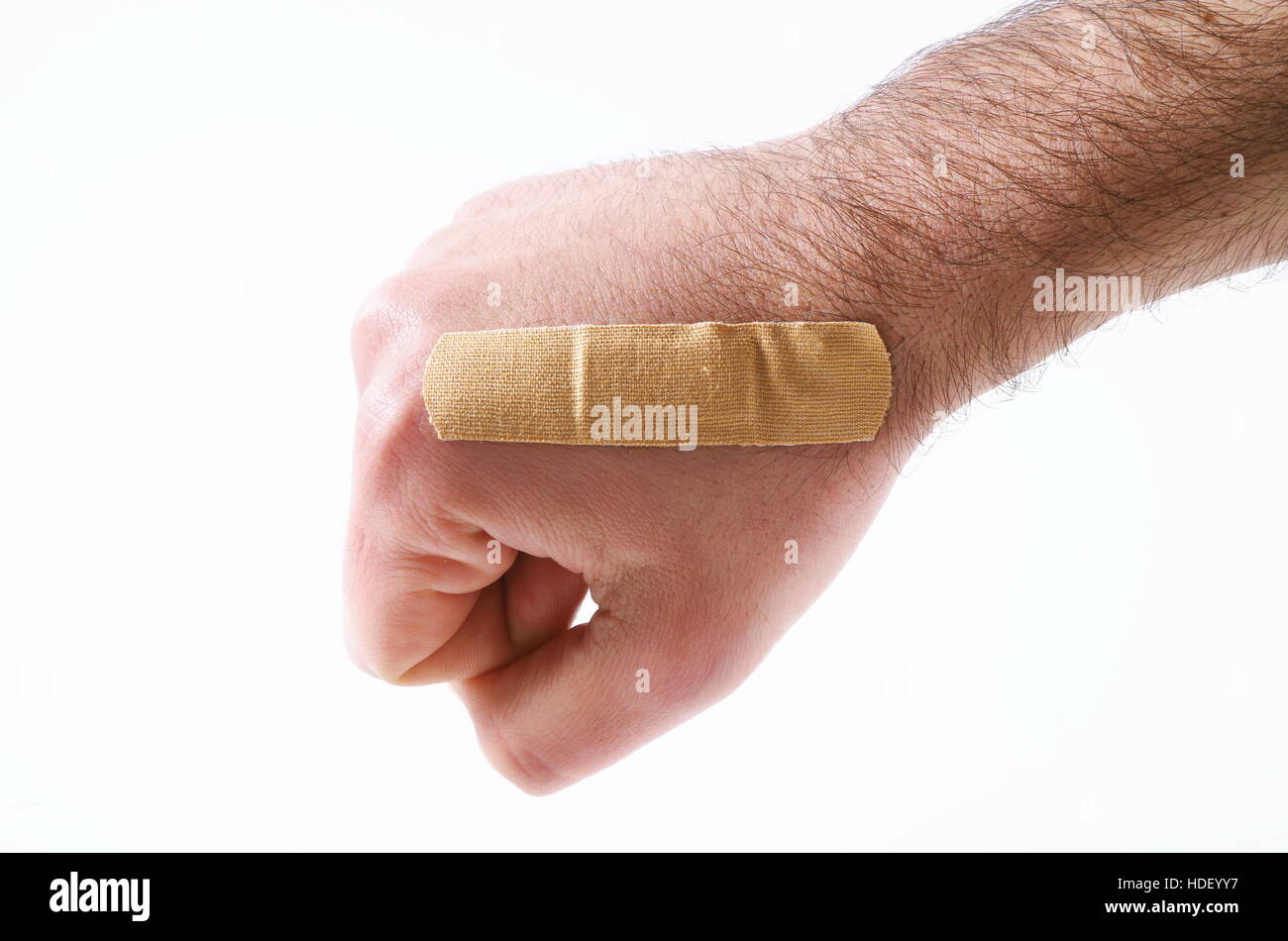 male hand with the band aid Stock Photo - Alamy