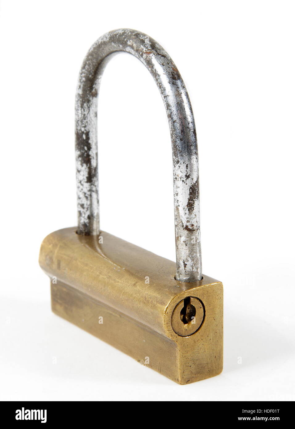 old antique metal lock closeup Stock Photo - Alamy