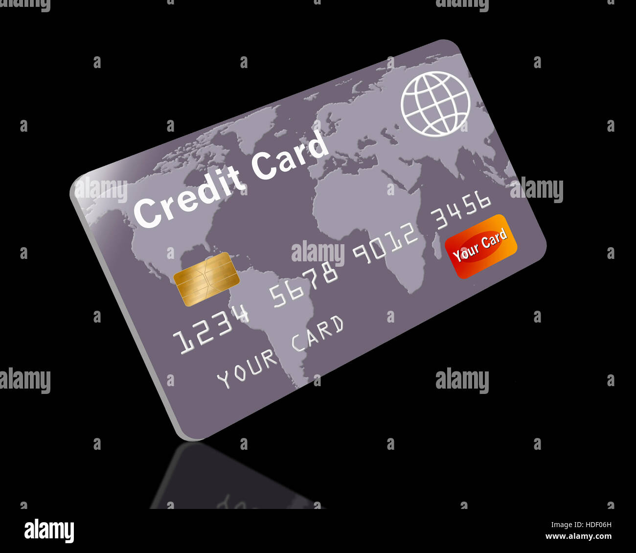 This is a generic, mock bank card isolated on the background Stock ...