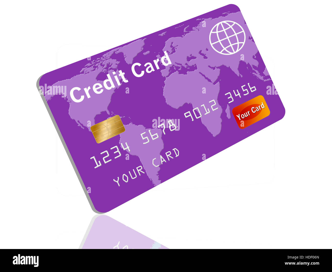 This is a generic, mock bank card isolated on the background Stock ...