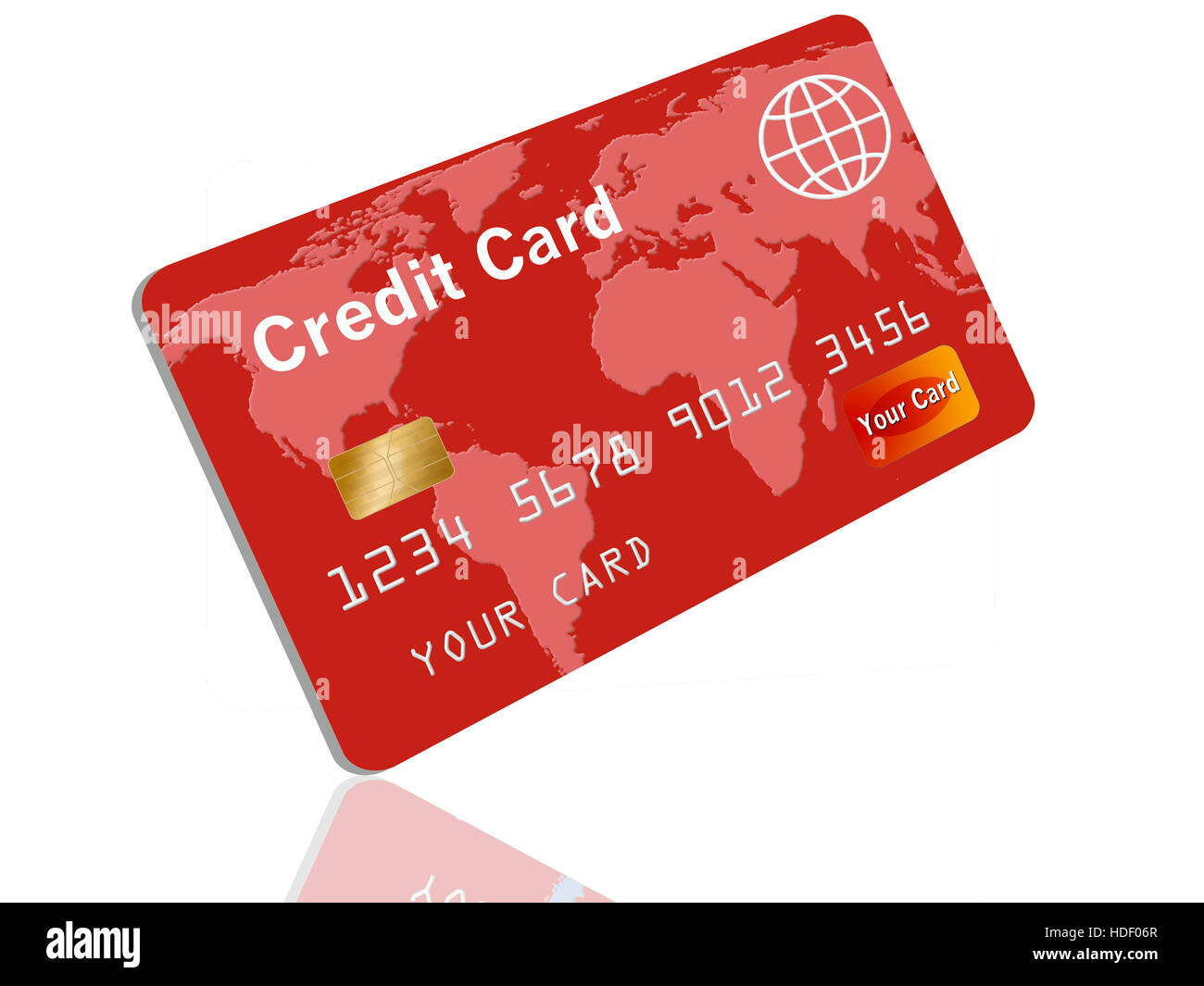 This is a generic, mock bank card isolated on the background Stock ...