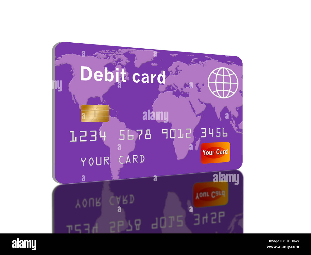Gold credit debit card world map hi-res stock photography and images ...