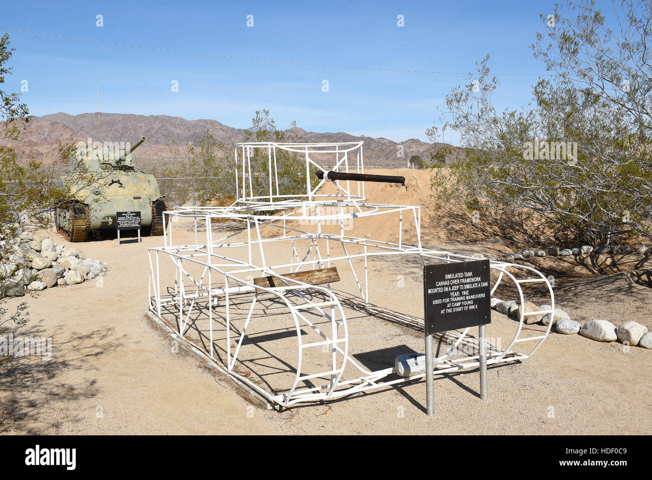CHIRIACO SUMMIT, CA - DECEMBER 10, 2016: Simulated Tank. The 1942 ...