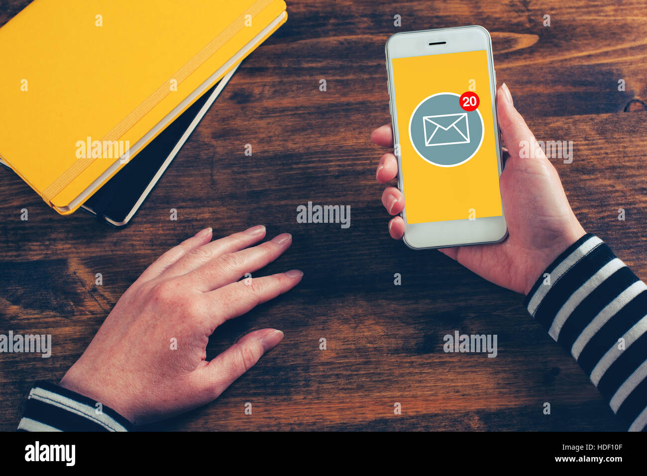 Receive sms message cellphone smartphone hi-res stock photography and ...