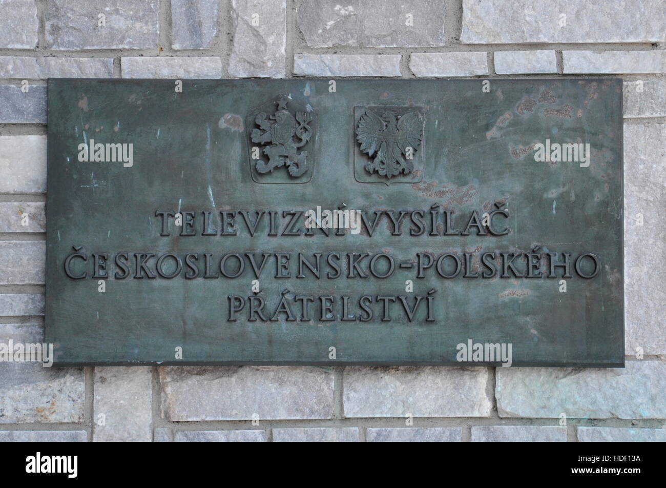 The transmitter Black mountain, sign Stock Photo - Alamy