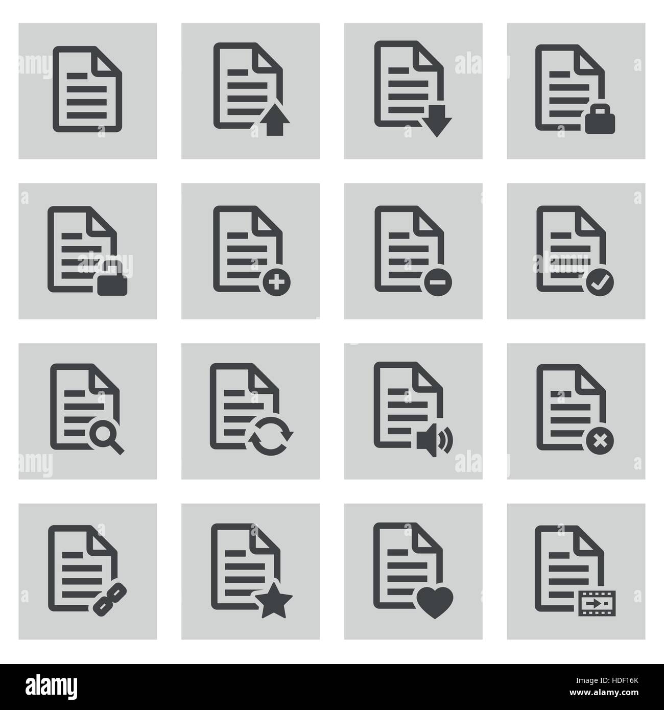 Vector line document set Stock Vector Image & Art - Alamy