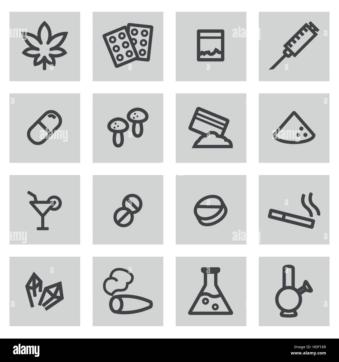 Vector line drugs set Stock Vector Image & Art - Alamy