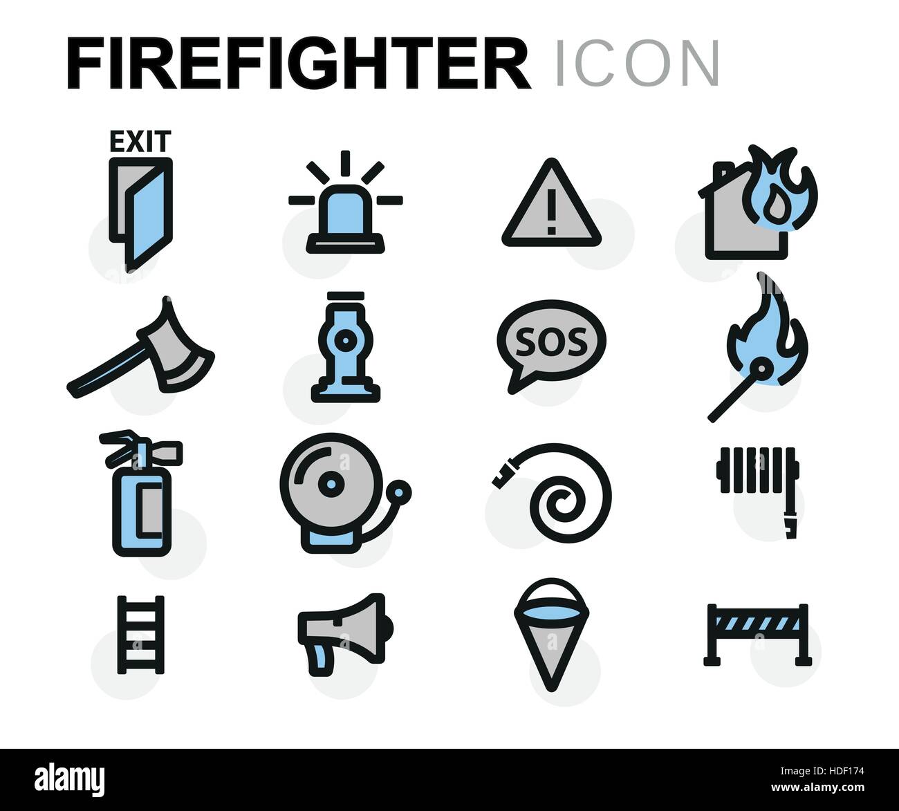 Firefighter smoke alarm Stock Vector Images - Alamy