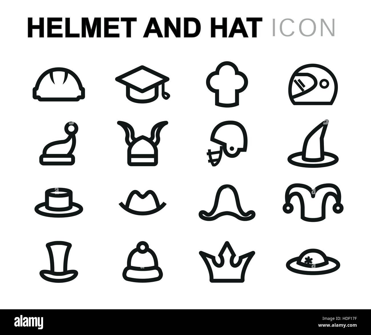 Hat icons hi-res stock photography and images - Alamy