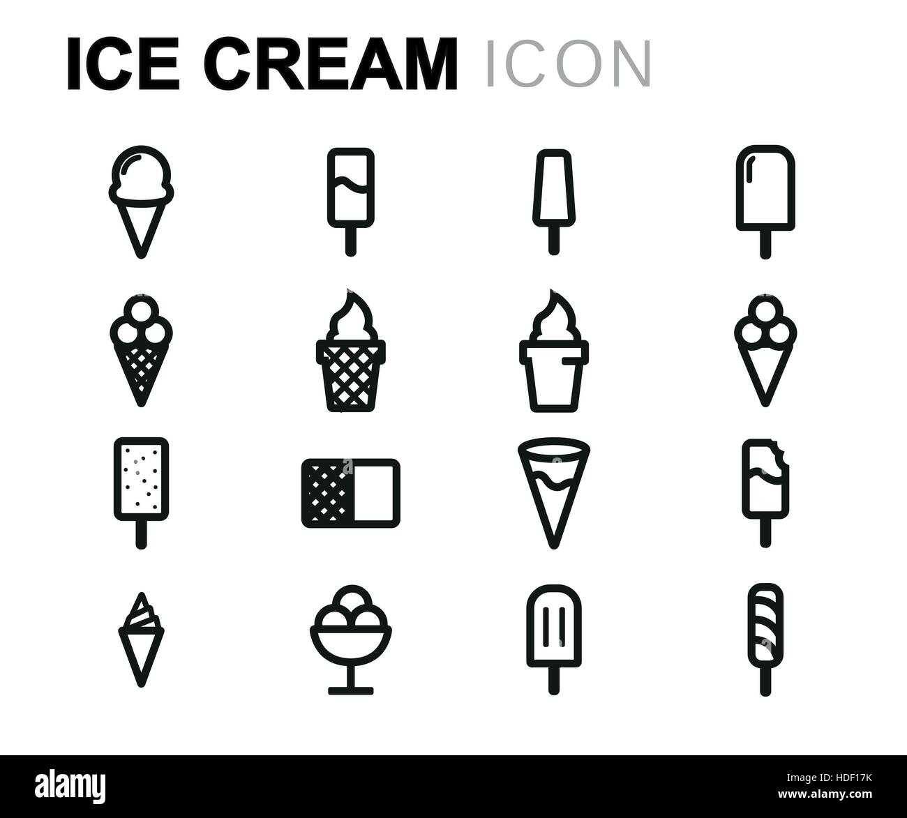Ice cream icon hi-res stock photography and images - Alamy