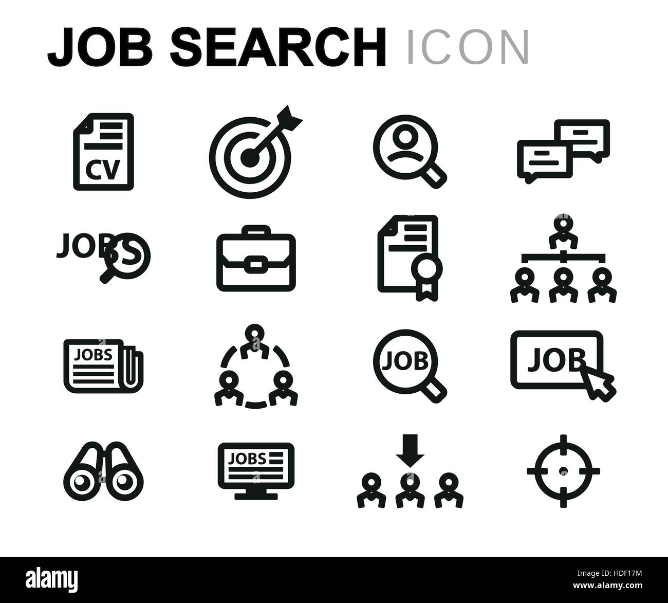 Interview icons vector Stock Vector Images - Alamy