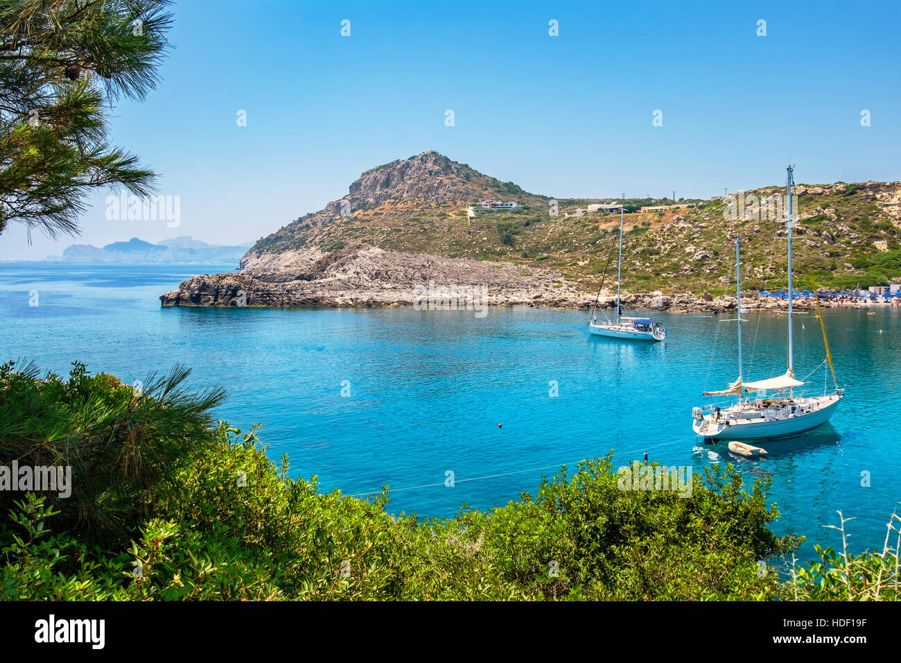 Greece rhodes ladikò boat hi-res stock photography and images - Alamy