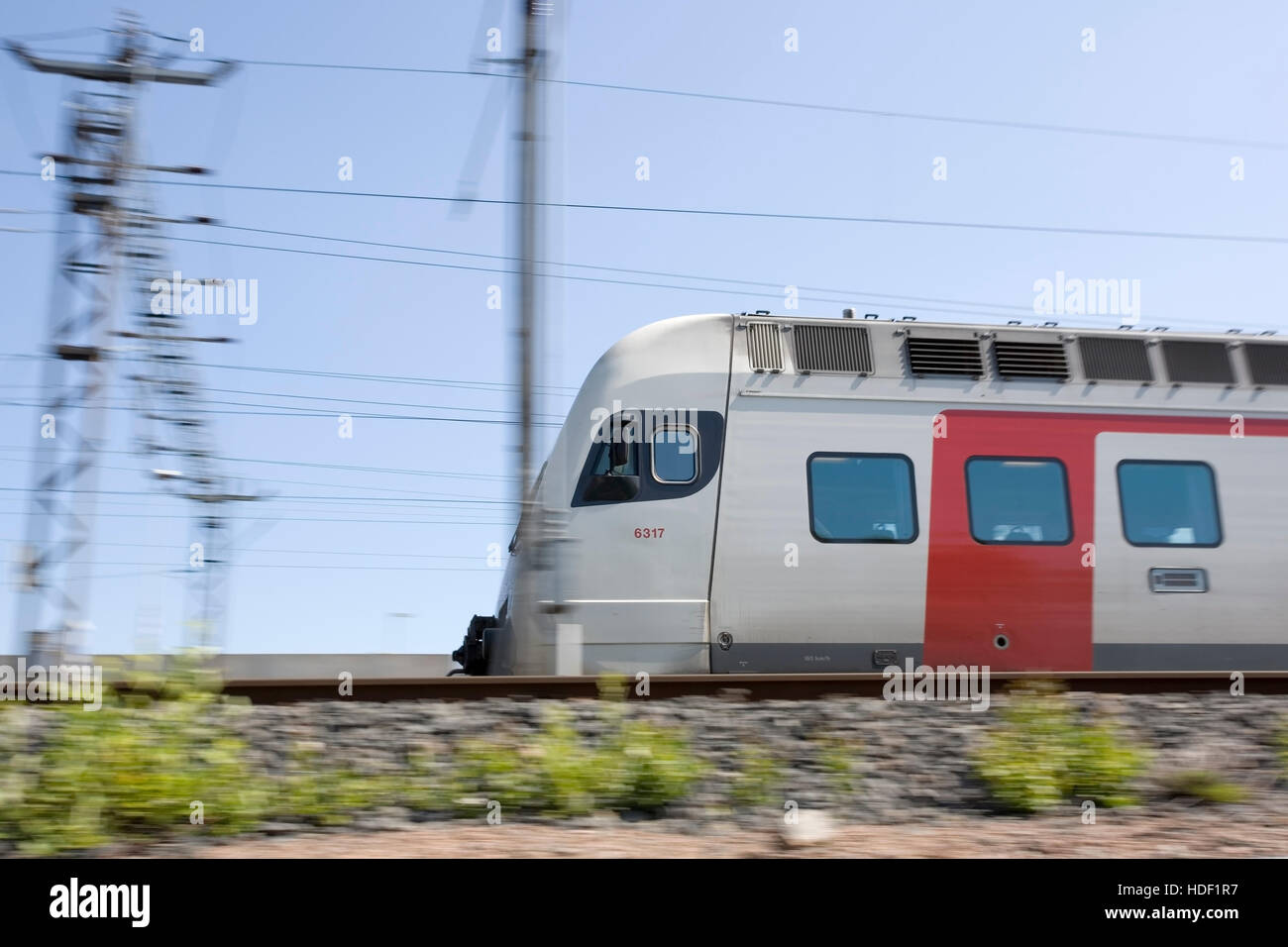Train moving on track hi-res stock photography and images - Alamy