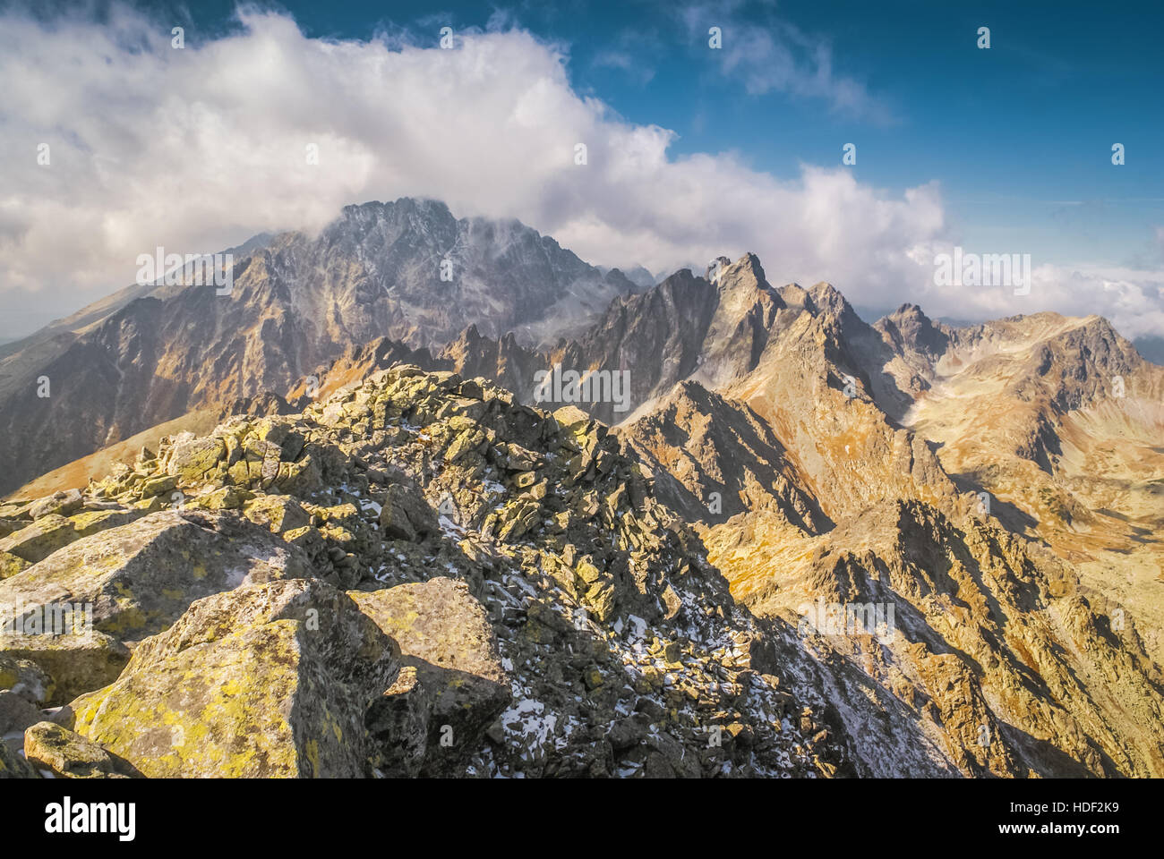 Photo of rocky peaks of slavkovsky stit in High Tatras in Slovakia ...