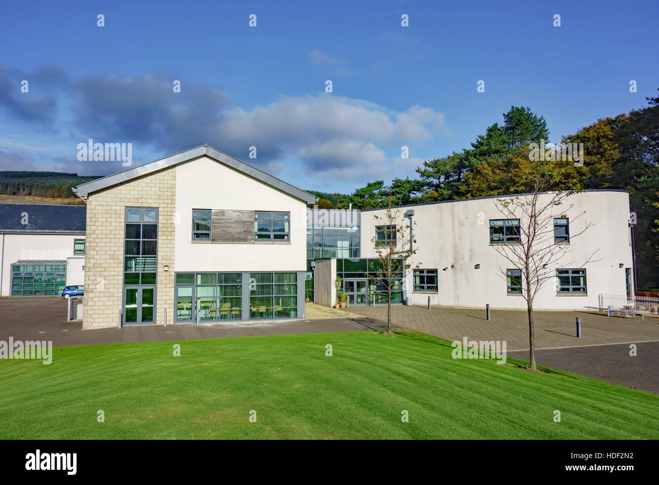 Arran High School (left), and Argyll College (right) in Lamlash, Isle ...