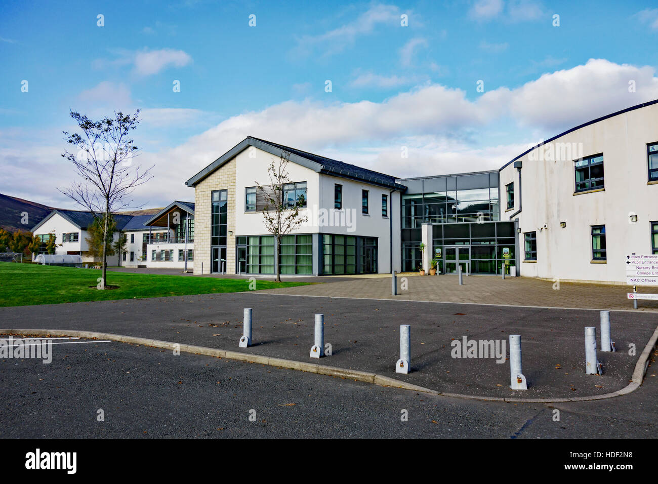 Arran High School (centre), Argyll College (right), Lamlash Primary ...