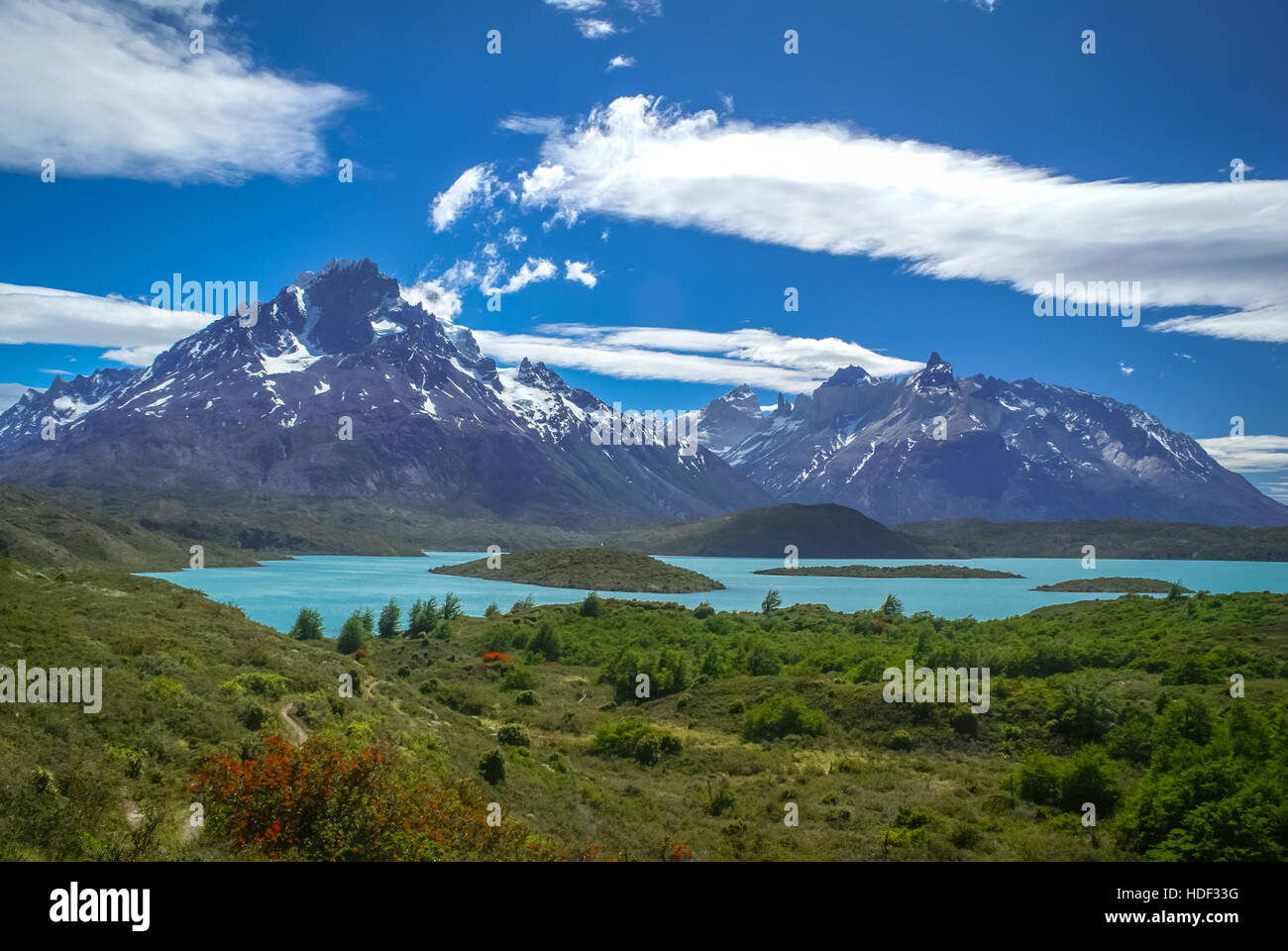 Wild countryside in Parque Nacional Torres del Paine in Chile Stock ...