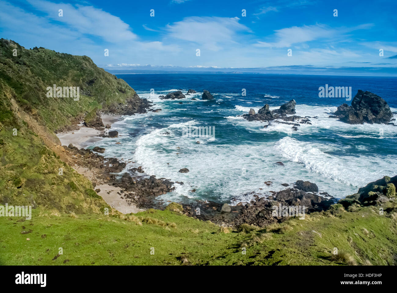 Photo of coast and rocks washed by waves of sea in Parque Nacional ...