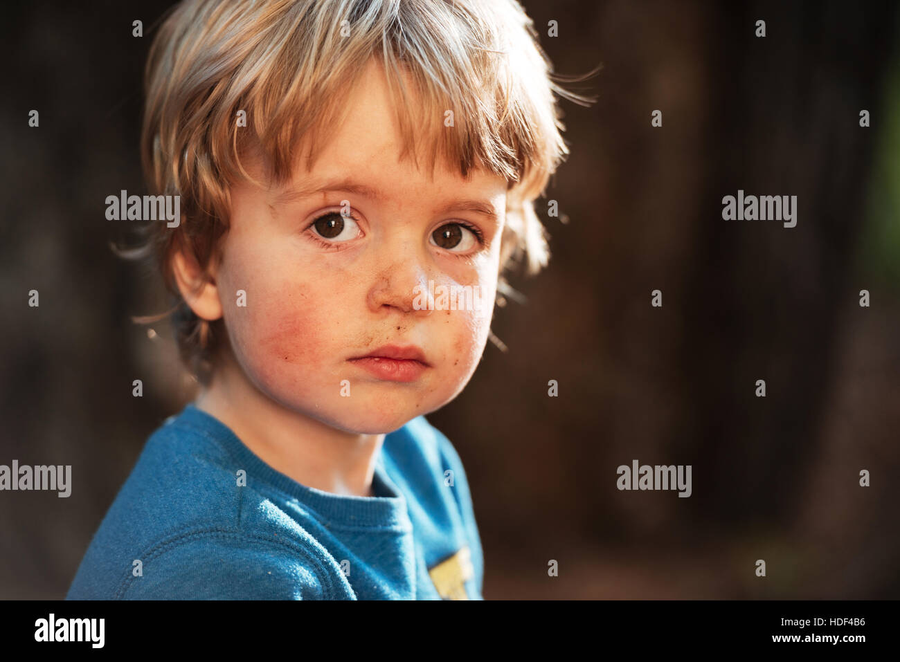 Portrait of boy. close up. looking at camera. cute boy Stock Photo - Alamy