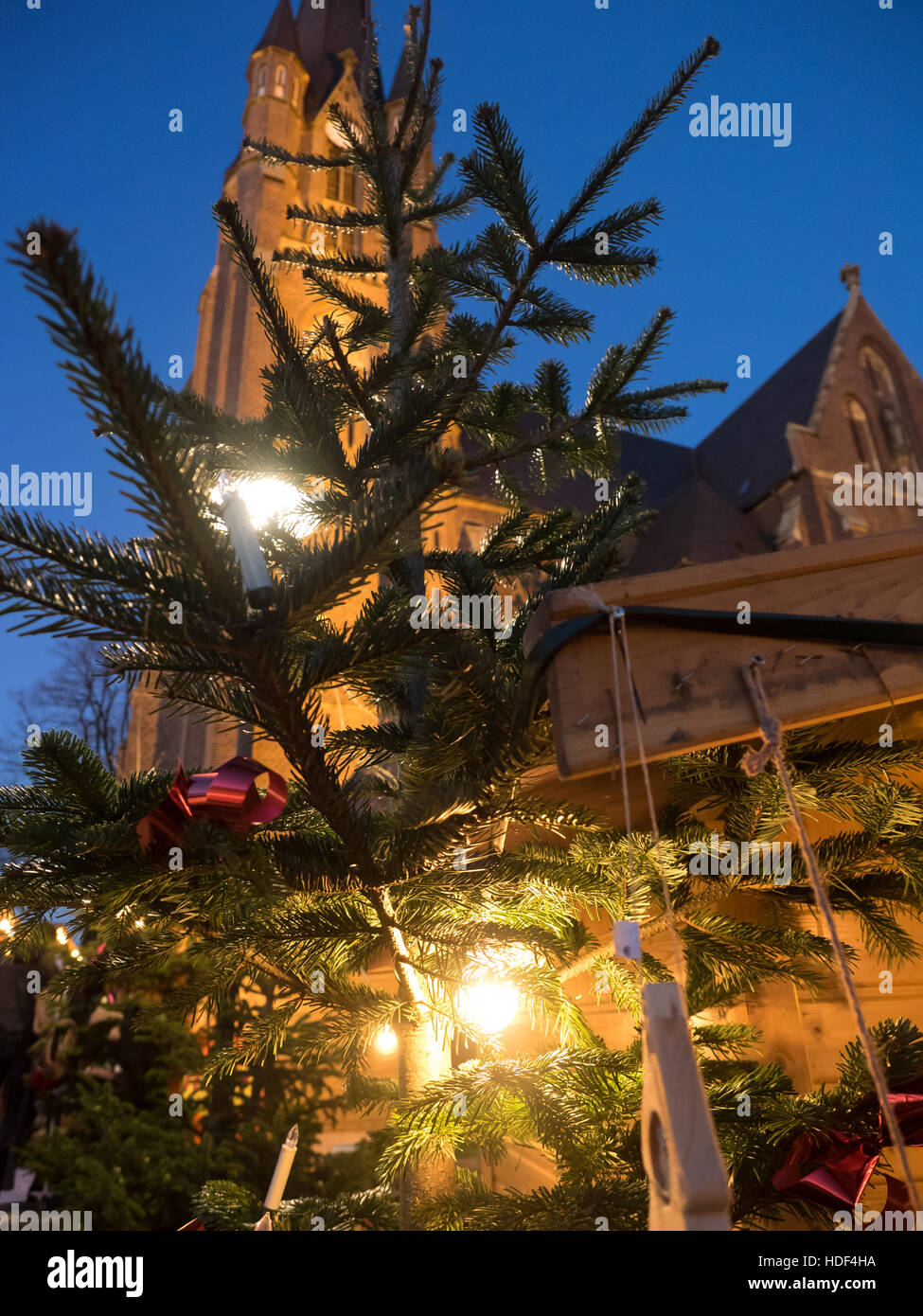 Christmans time in a german village Stock Photo - Alamy