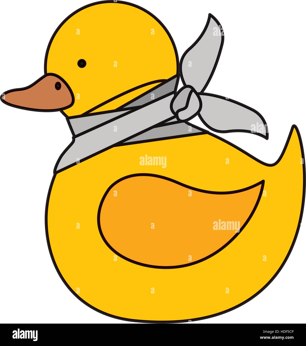 Toy duck damaged icon. Childhood play fun cartoon and game theme ...