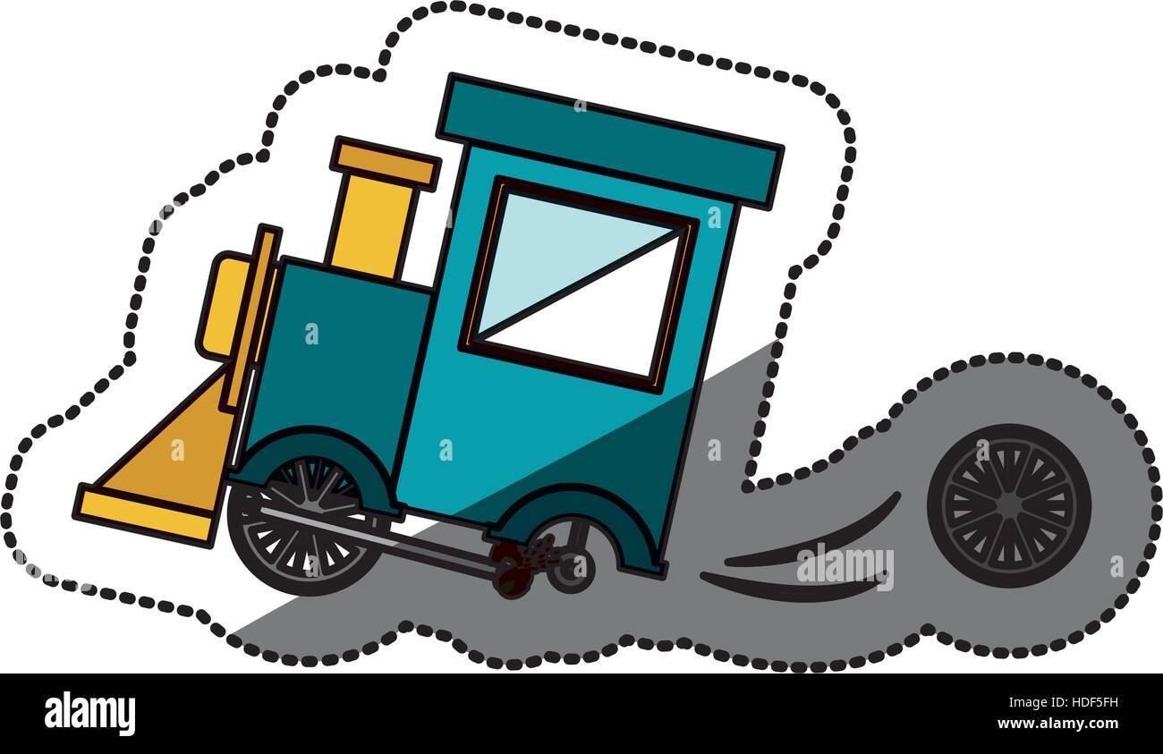 Toy train damaged icon. Childhood play fun cartoon and game theme ...