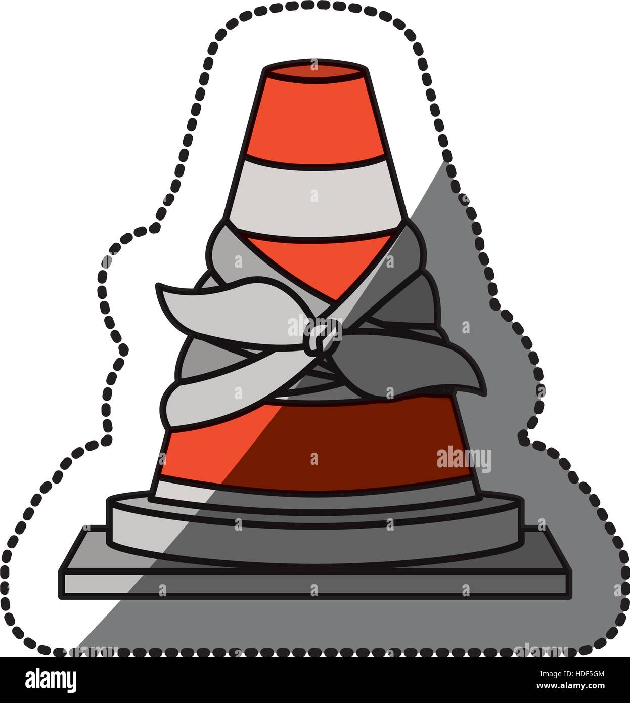 Toy cone damaged icon. Childhood play fun cartoon and game theme ...