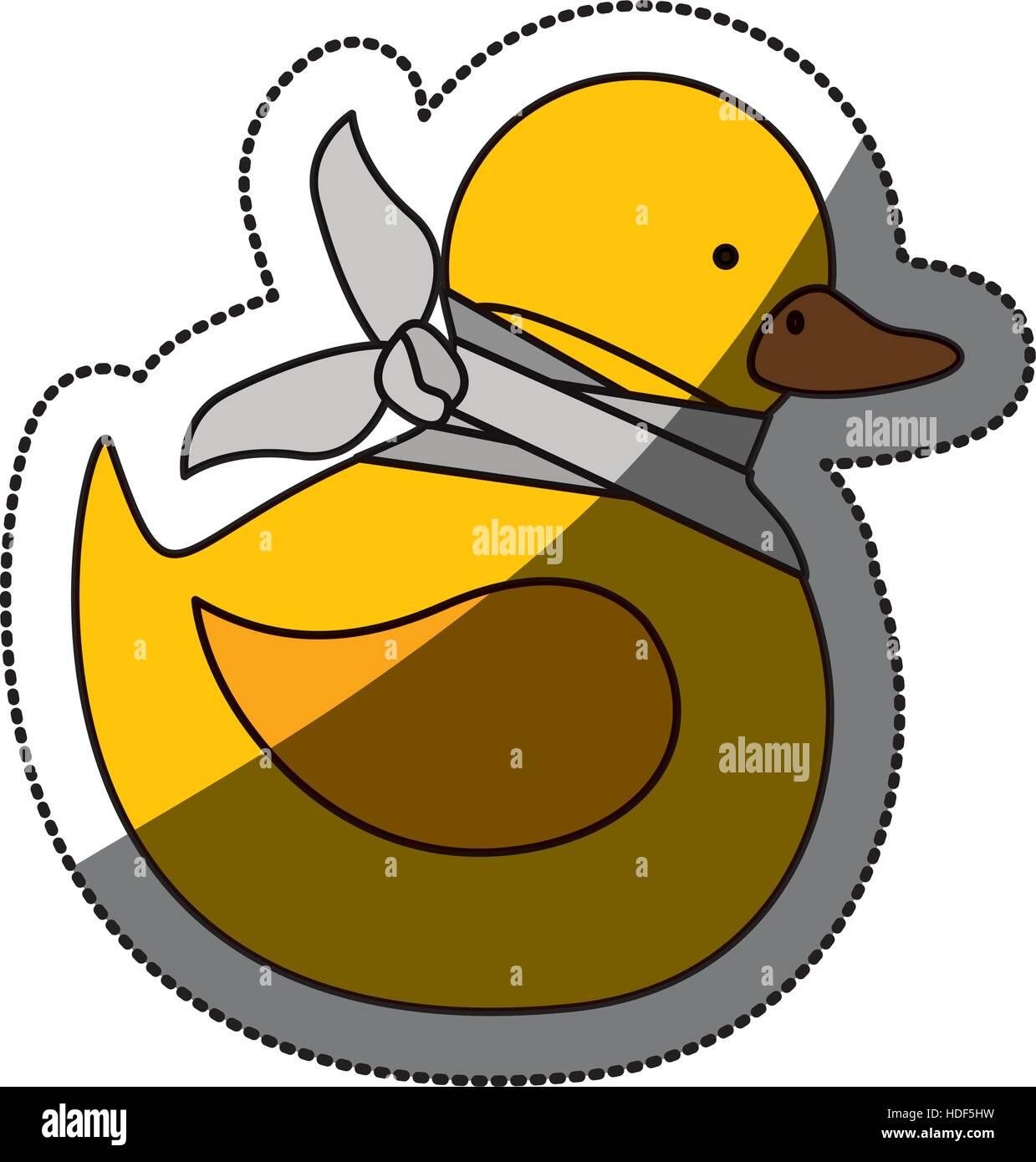 Toy duck damaged icon. Childhood play fun cartoon and game theme ...