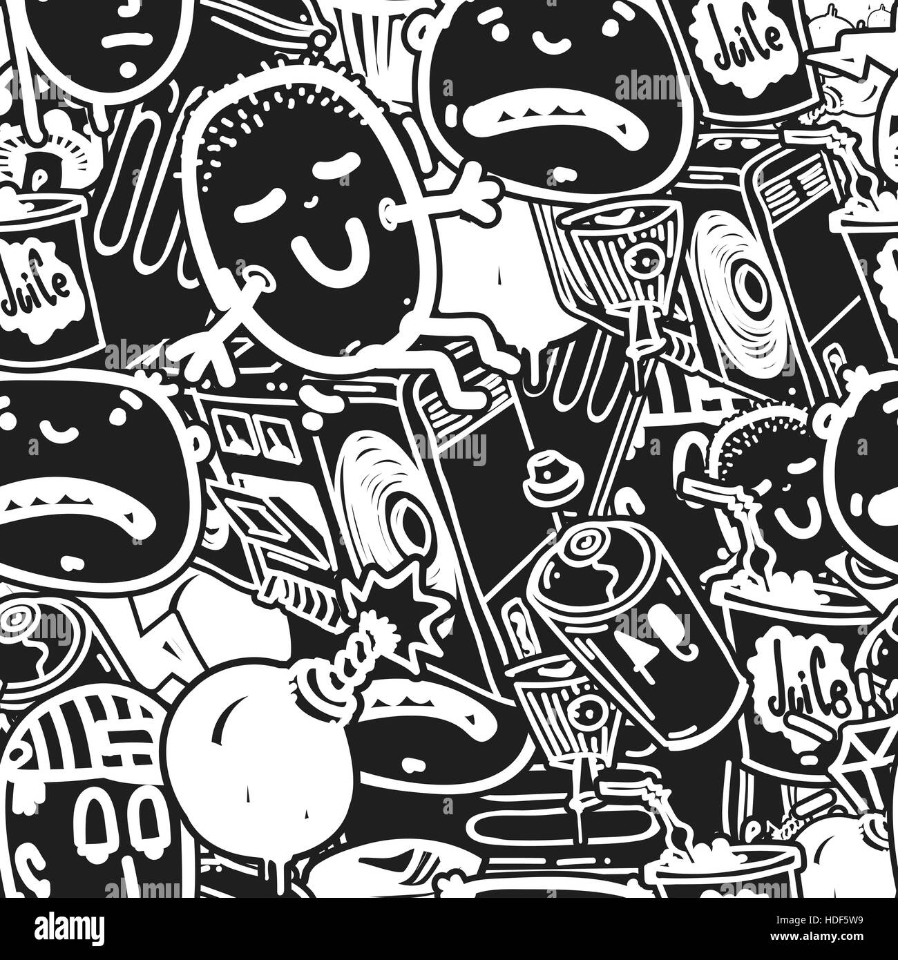 Seamless pattern graffiti Stock Vector Image & Art - Alamy