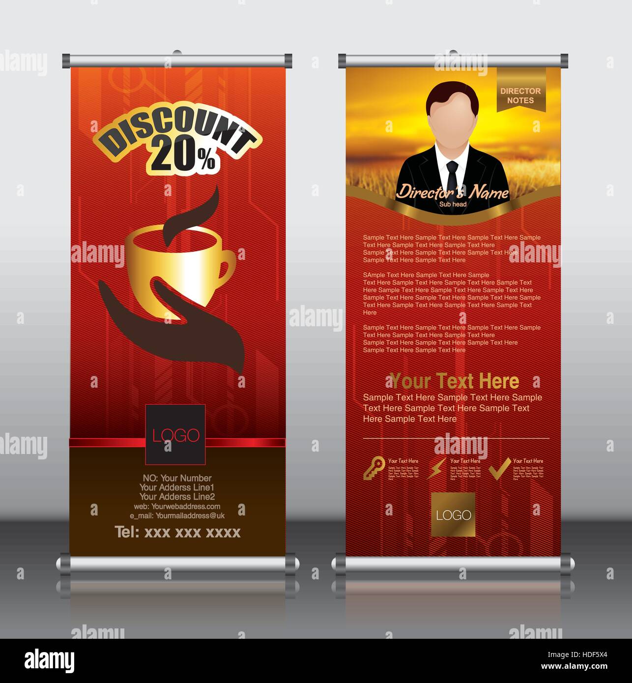 Roll up banner vector vectors hi-res stock photography and images - Alamy