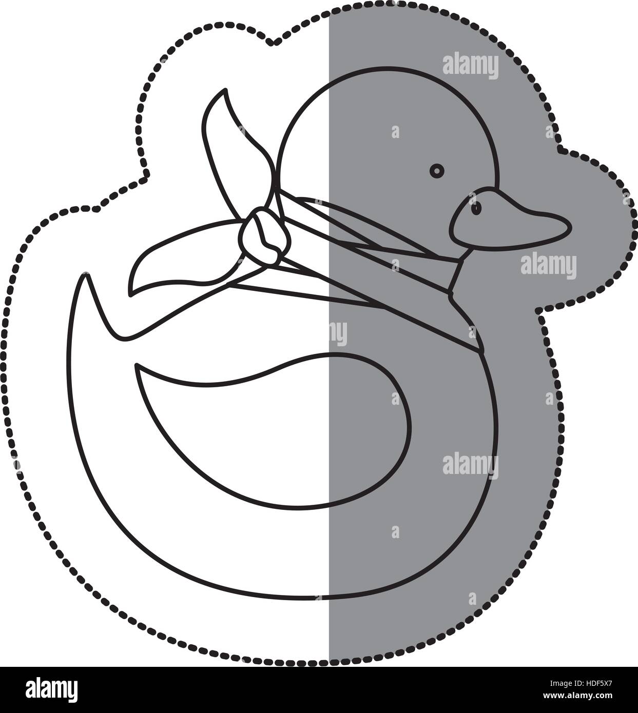 Toy duck damaged icon. Childhood play fun cartoon and game theme ...