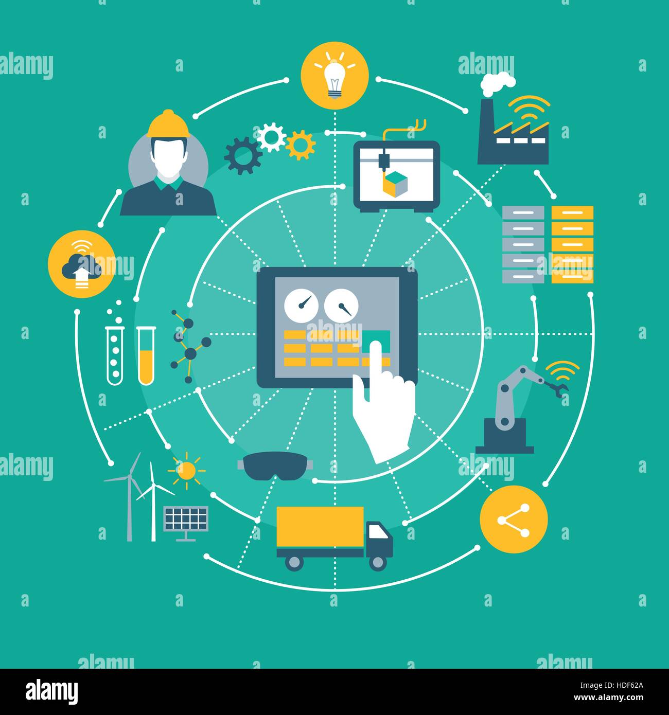Human machine interface Stock Vector Images - Alamy