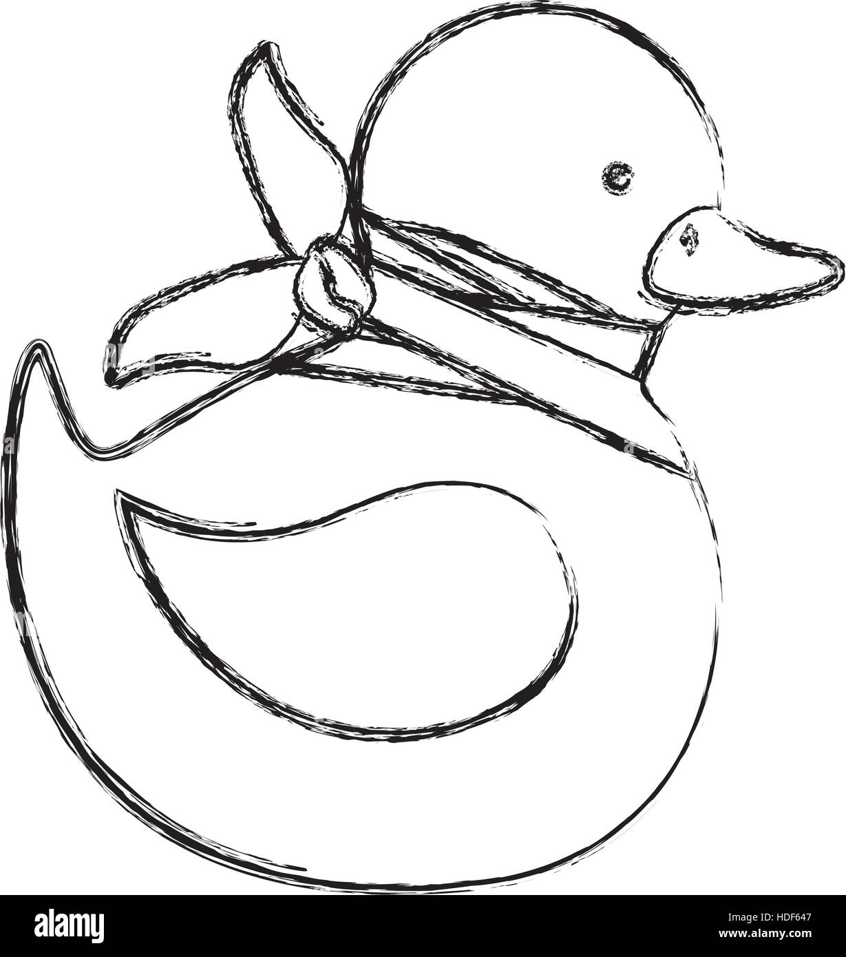 Toy duck damaged icon. Childhood play fun cartoon and game theme ...