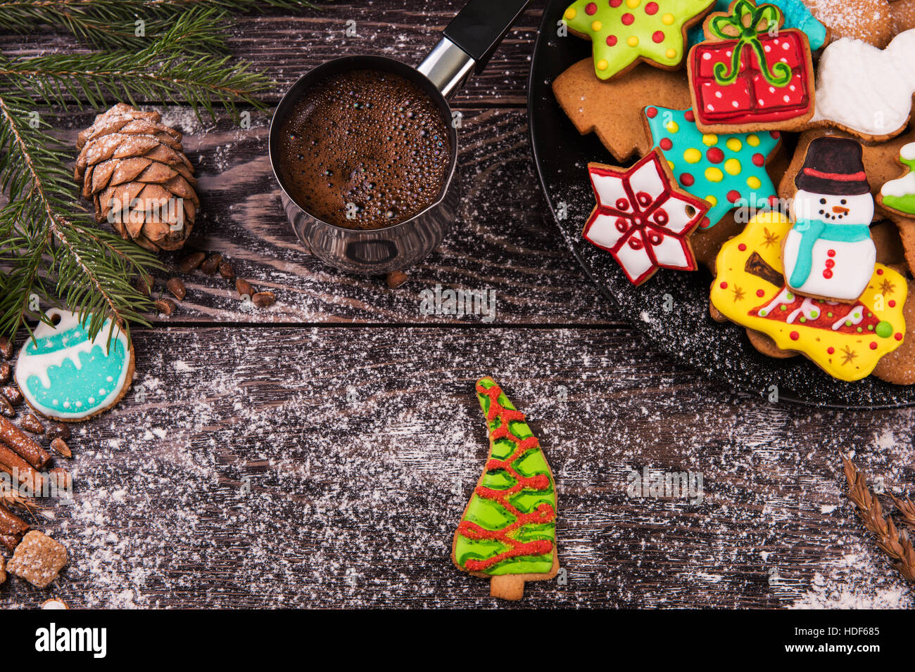 Different ginger cookies Stock Photo - Alamy