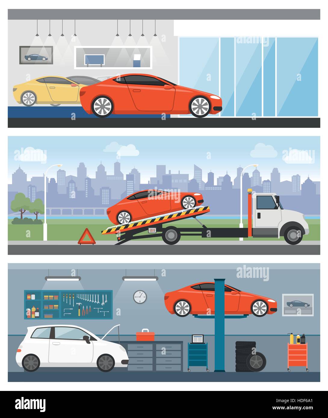 Roadside fix Stock Vector Images - Alamy