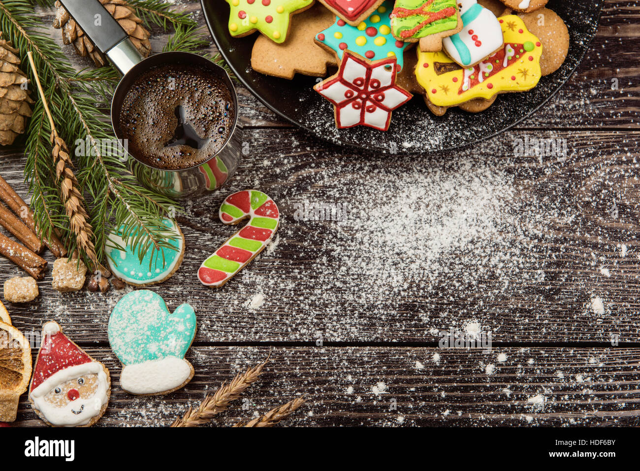 Different ginger cookies Stock Photo - Alamy
