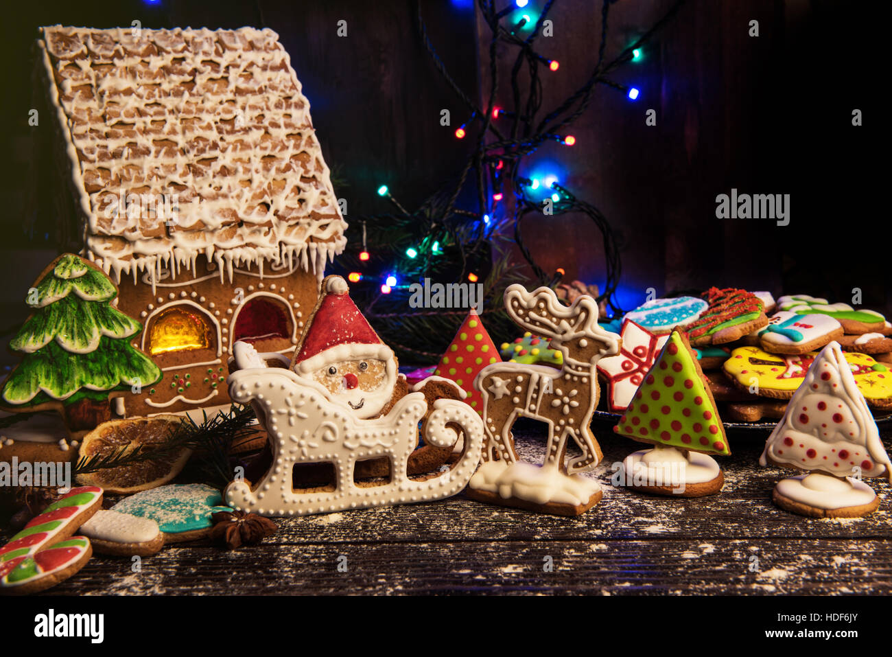Different ginger cookies Stock Photo - Alamy