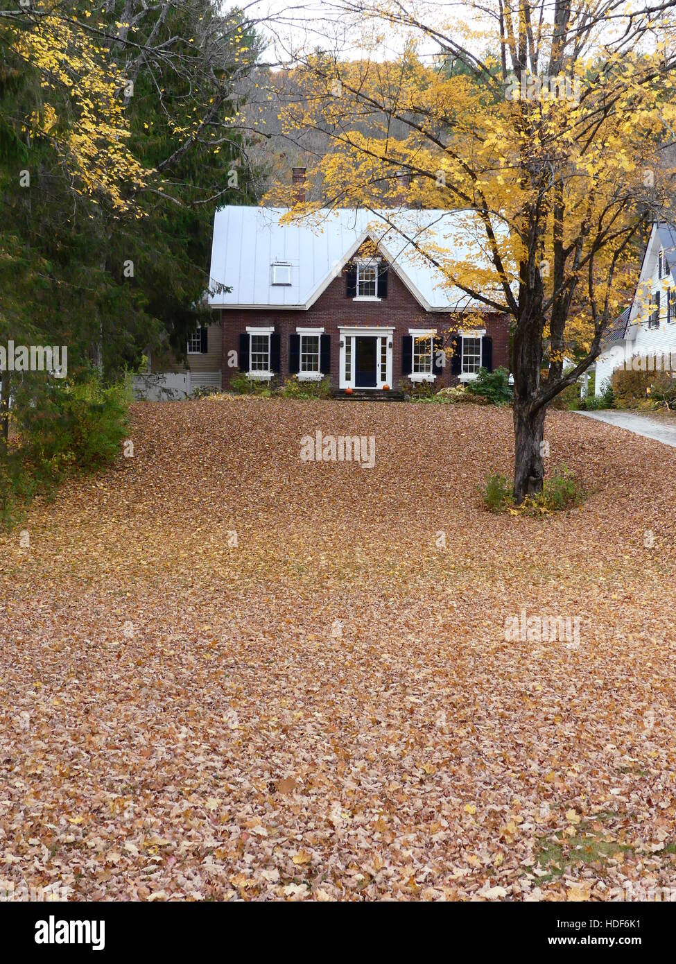 New England Homestead Stock Photo - Alamy
