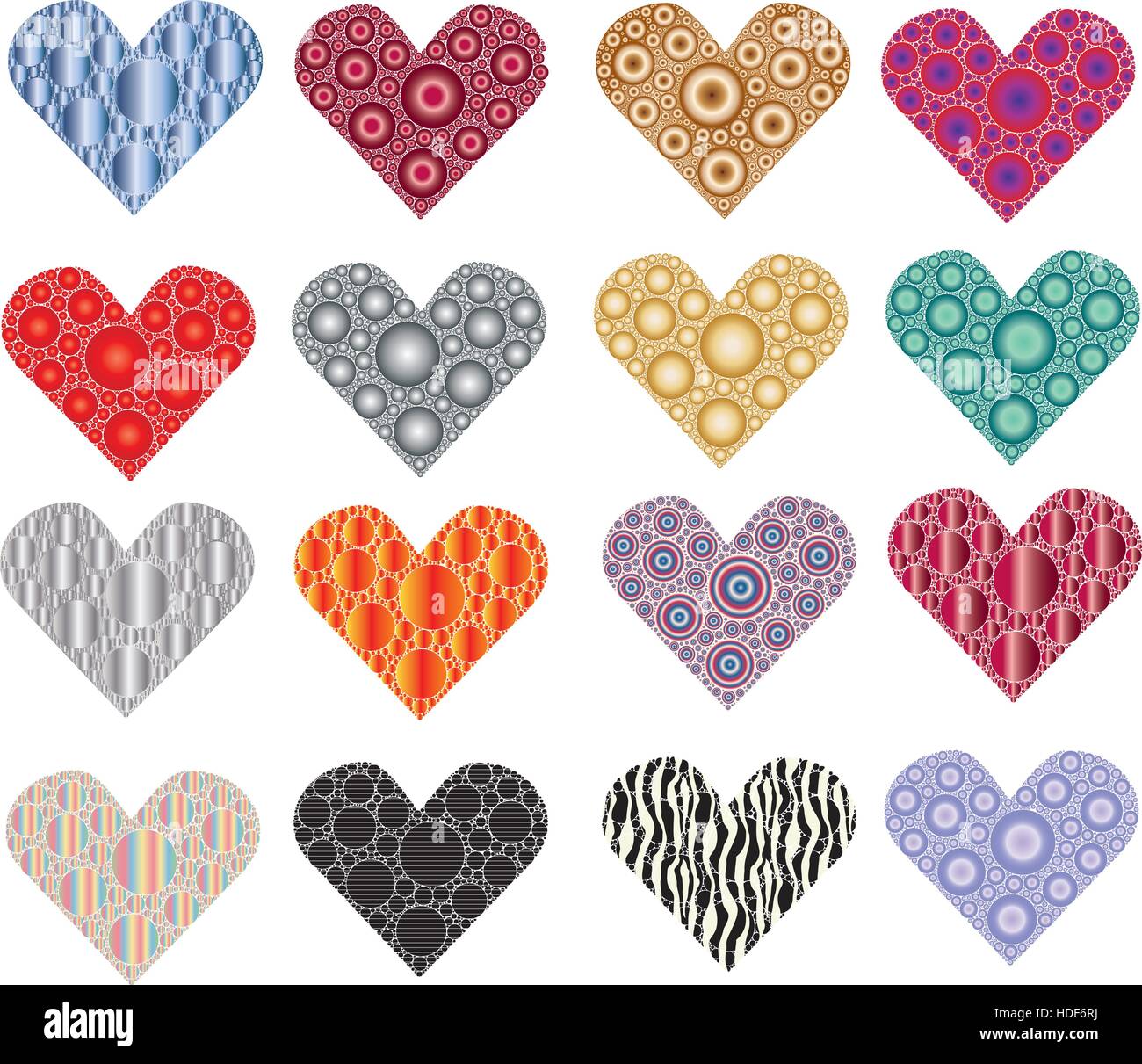 Collection of Abstract Valentines Bubble Love Hearts Stock Vector Image ...