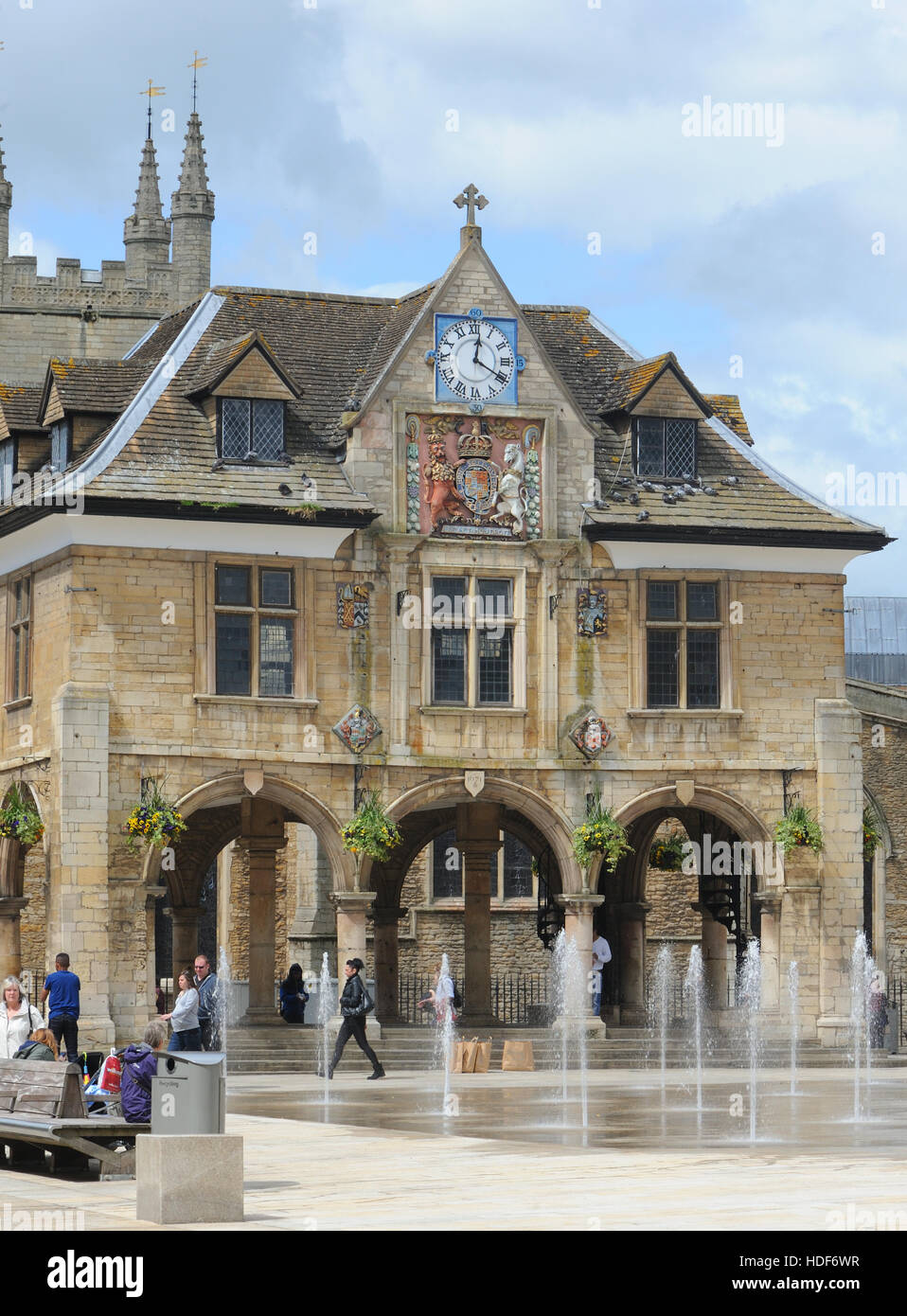 The Cathedral Square Fountain and The Guildhall or Butter Cross ...
