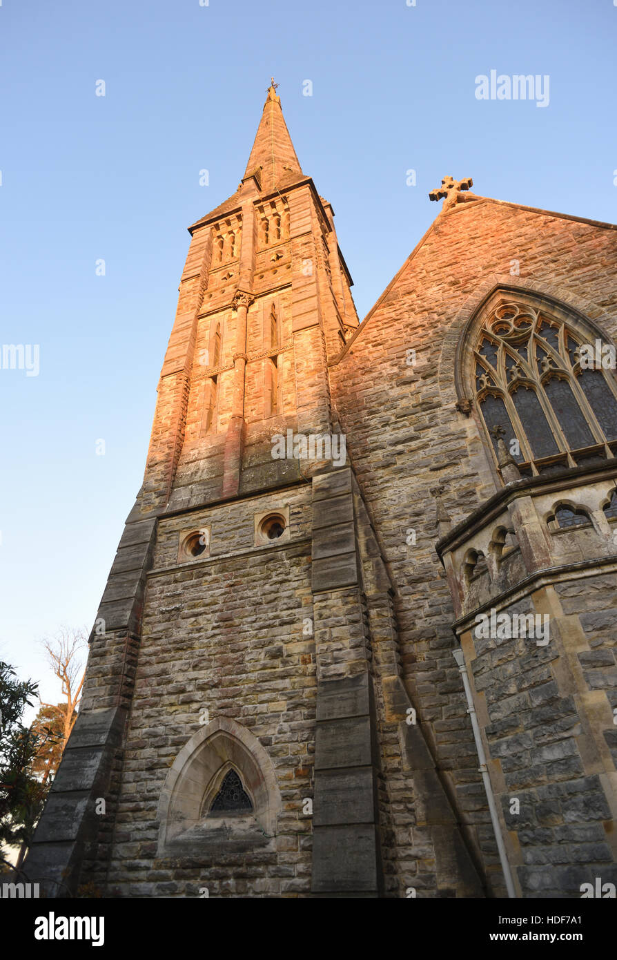 The slender stone spire of St Mark's Church, Broadwater Down, Tunbridge ...