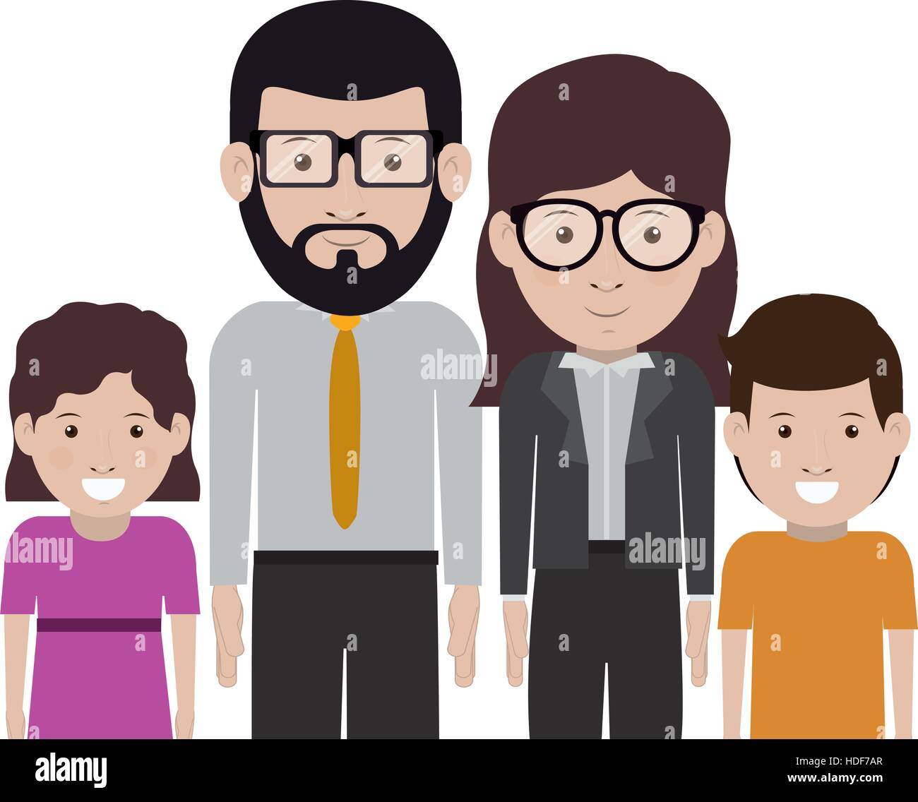 Mother and father with kids design Stock Vector Image & Art - Alamy