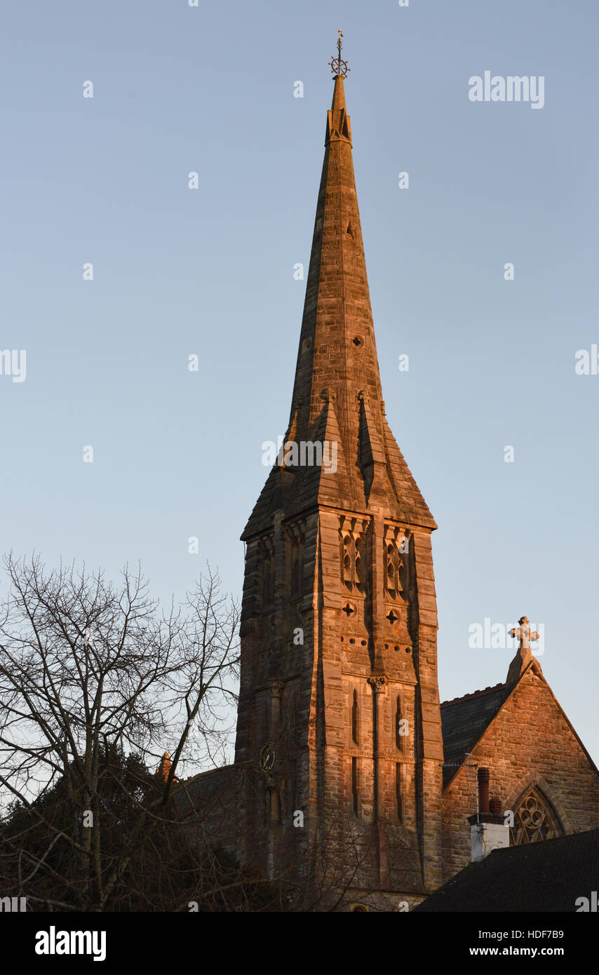The slender stone spire of St Mark's Church, Broadwater Down, Tunbridge ...